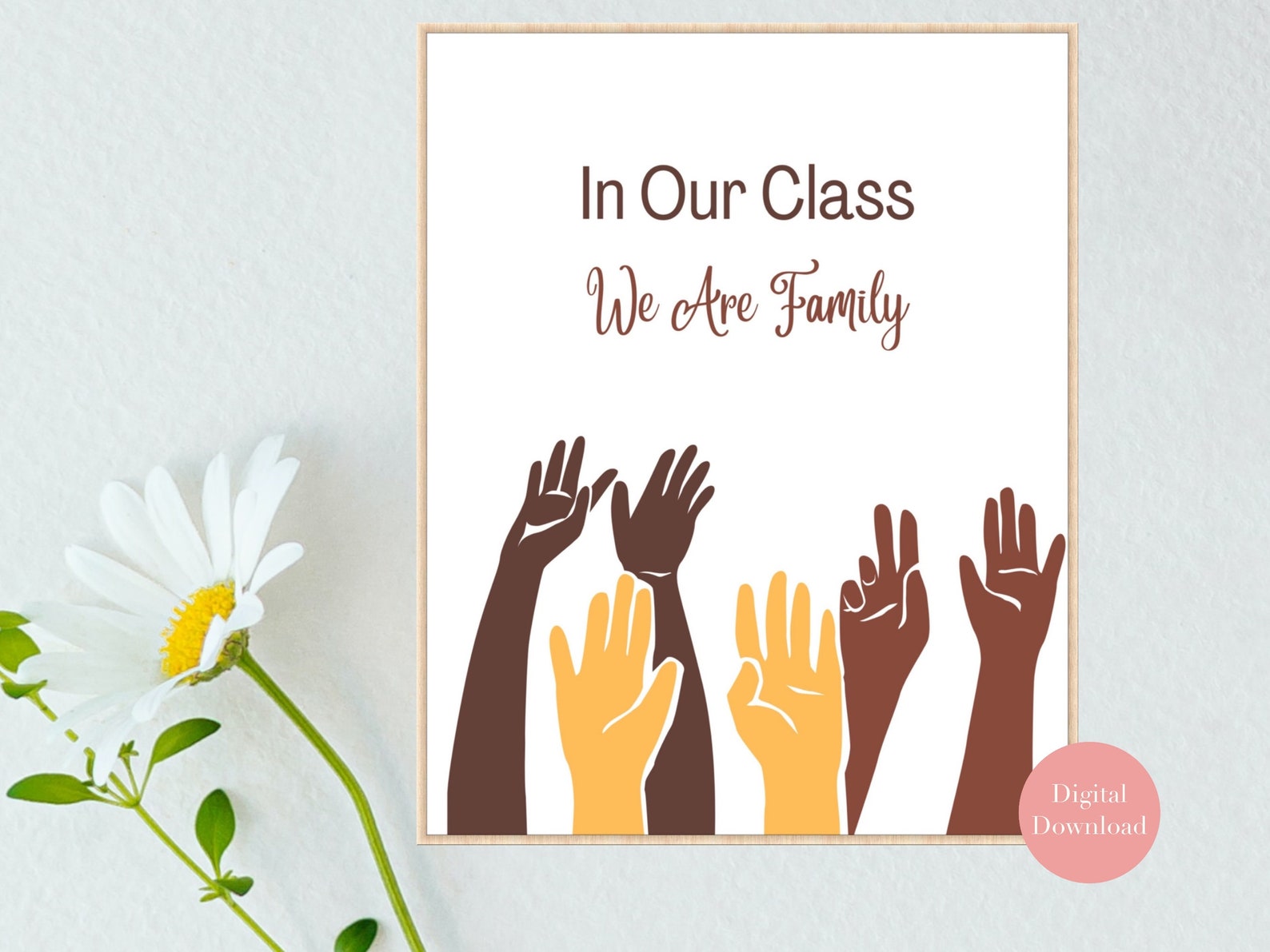 In Our Class We Are Family Classroom Print Printable Art - Etsy