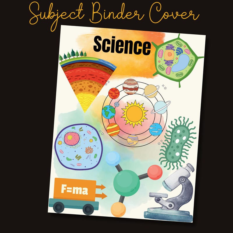 Biology Binder Cover - Etsy