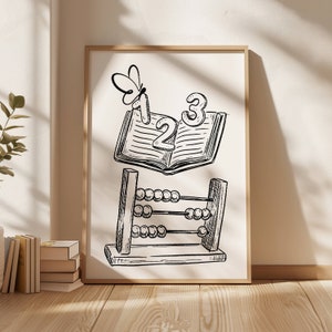 Boho Math Classroom Posters Printable Gallery Wall Art Kids Home School ...