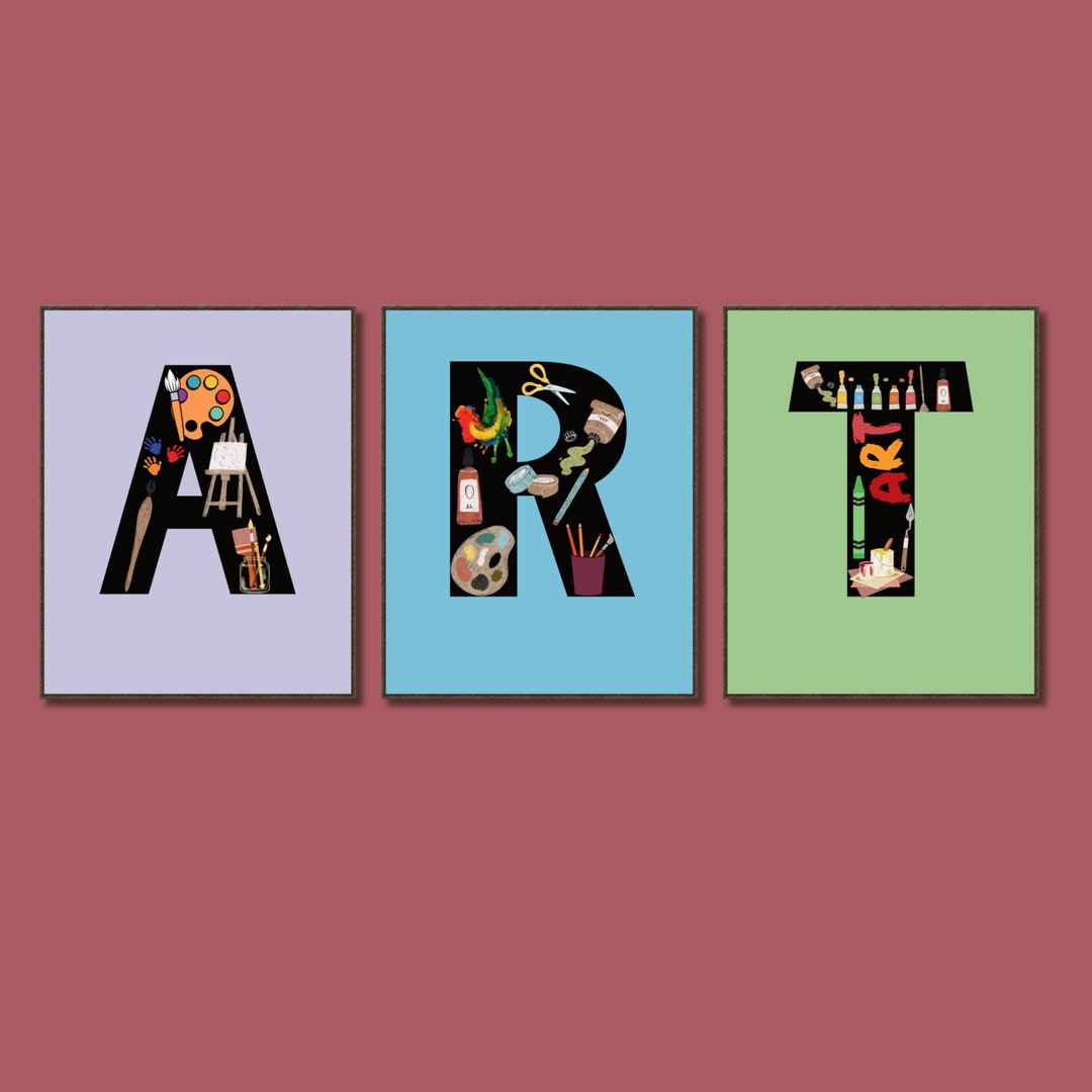 Art Class Gallery Wall, Classroom Decor, High School Middle School, Art ...