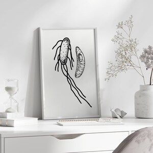 Microbiology Poster Bacteria Art Biology Student Gift Microbiologist ...