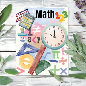 Math Subject Binder Cover Printable Back to School Math Teacher Binder ...