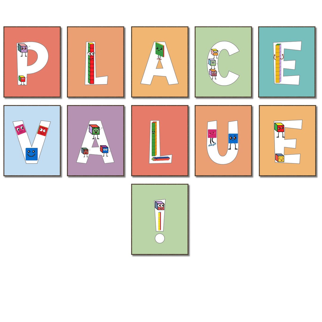 Place Value Posters Classroom Decor Math Posters Classroom Printable ...