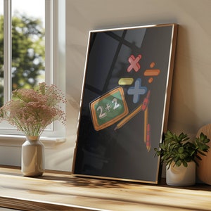 Math Classroom Poster Set of 3 Math Decor Math Theme Nursery Decor Math ...