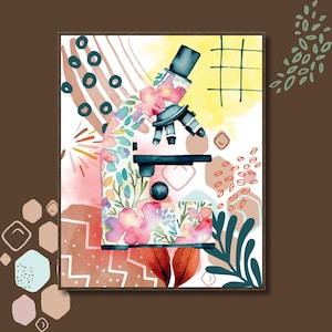 Microbiology Wall Art Set, Science Posters, Biology Wall Art ...