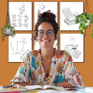 Boho Math Classroom Posters Printable Gallery Wall Art Kids Home School ...