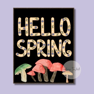 Spring Classroom Decor Posters Watercolor Spring Flowers March Bulletin ...