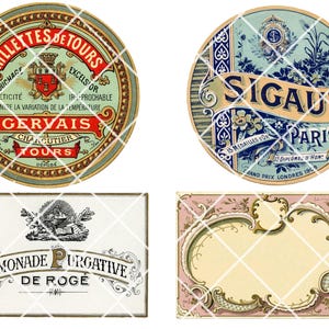 Printable Vintage French Perfume Labels – Junk Journal or Collage ...