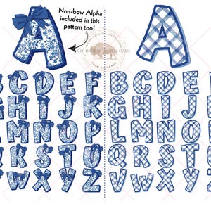 Blue Chinoiserie Alphabet Png Bundle, Easter Toile French Sublimation ...