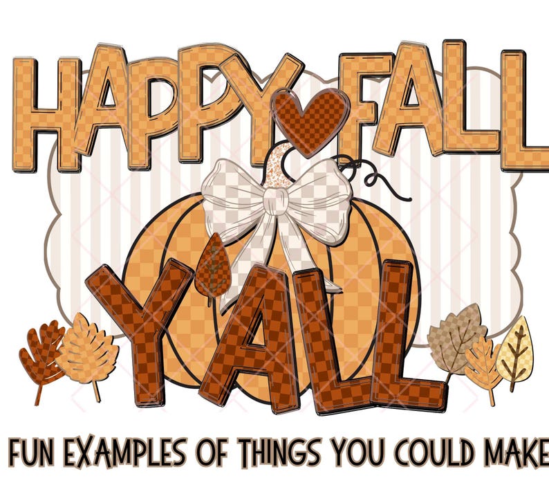 Fall Checker Alphabet Bundle PNG, Leaves Alpha Doodle Letters ...