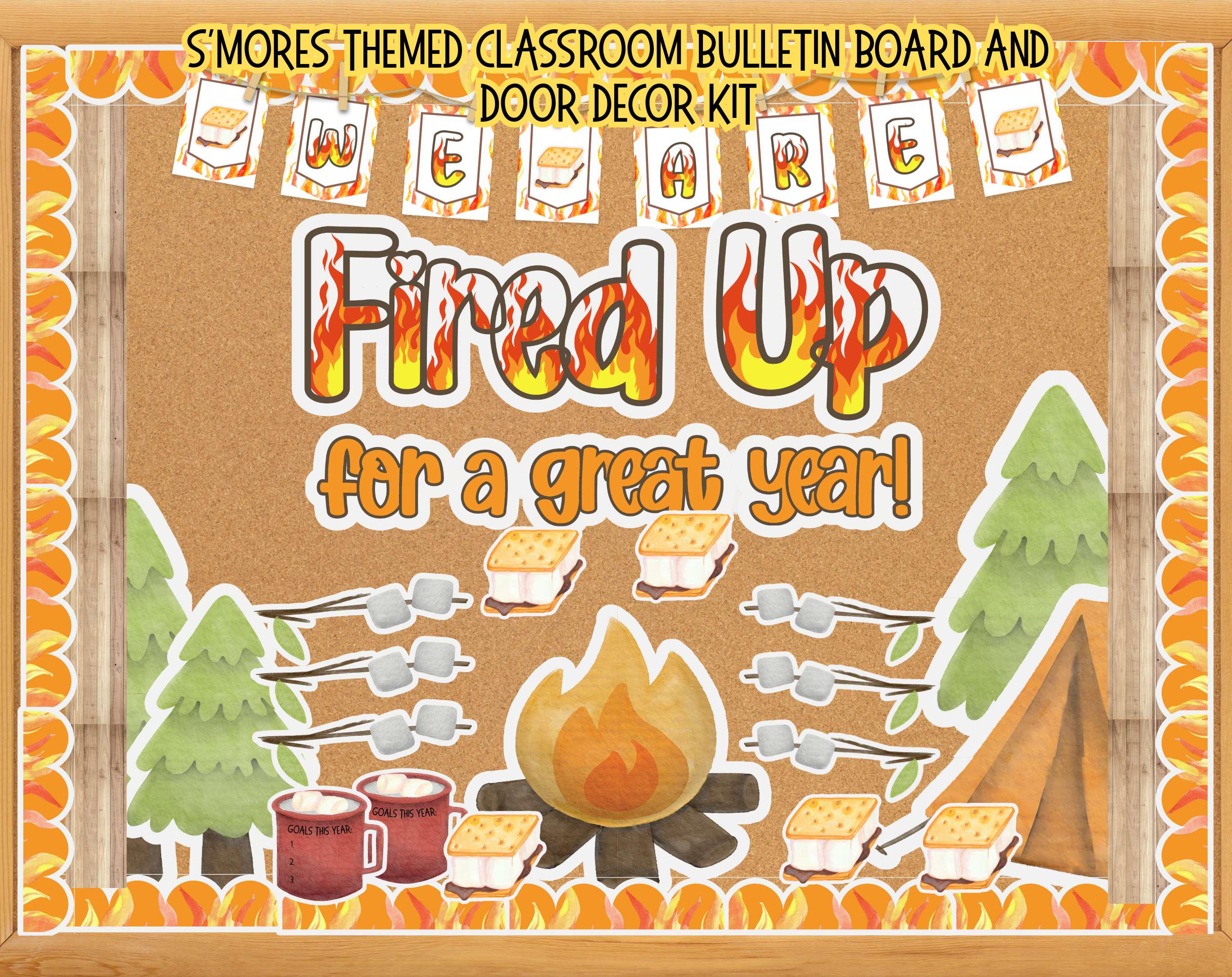 Camping Bulletin Board Kit PDF, Smores Classroom Decoration, Back to ...