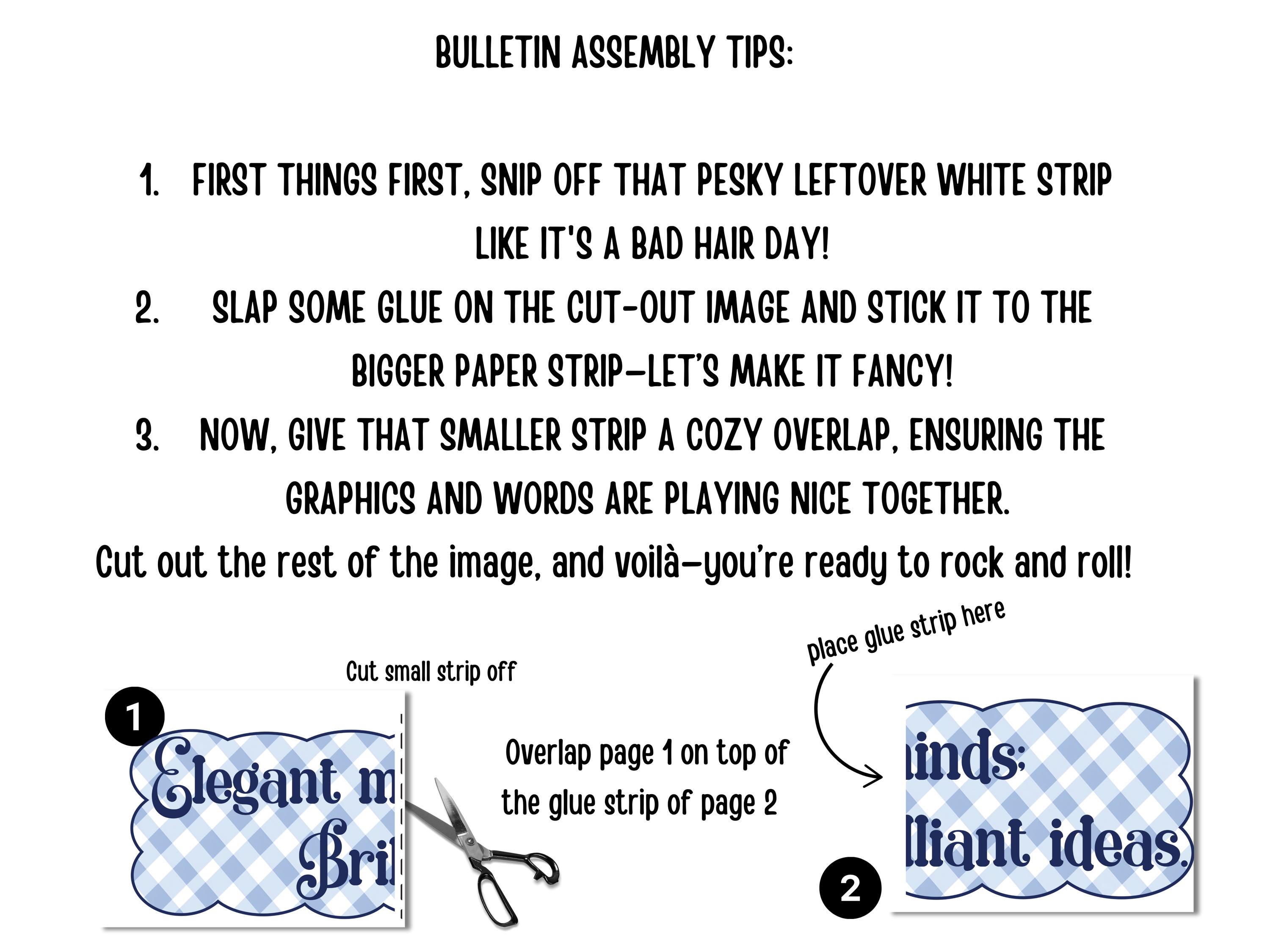 Spring Bulletin Board Kit Bundle, French Toile Theme, Blue Doodle ...