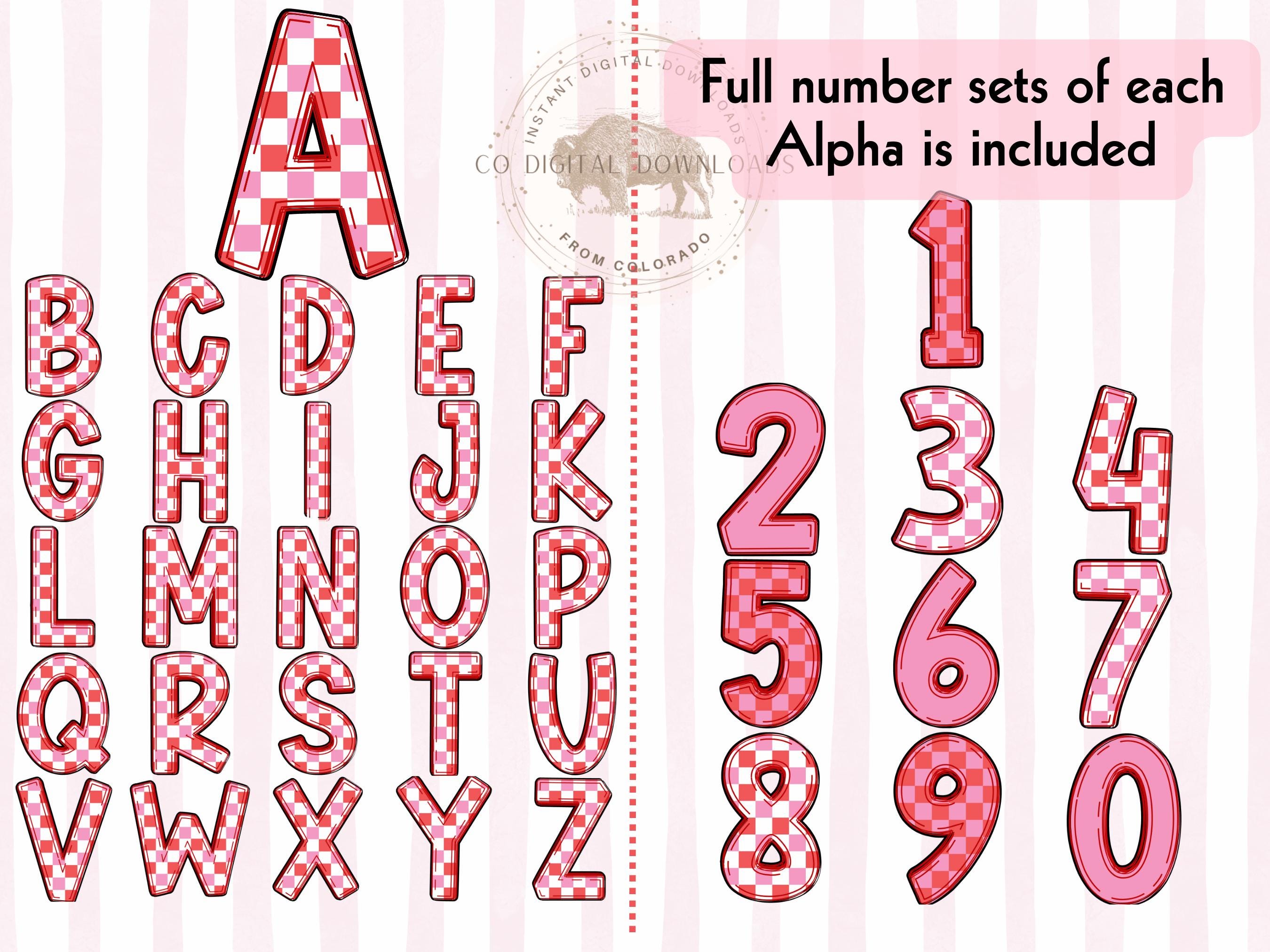 Valentine's Day Alphabet PNG, Valentines Letters Bundle, Valentines ...