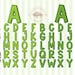 St Patricks Day Alphabet PNG Bundle, Shamrock Green Doodle Letters, St ...