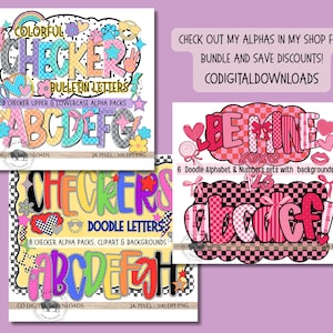 Floral Alphabet Bundle PNG PDF, Boho Alpha Doodle, Spring Letters ...