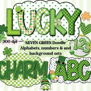 St Patricks Day Alphabet PNG Bundle, Shamrock Letters, St Pattys Green ...