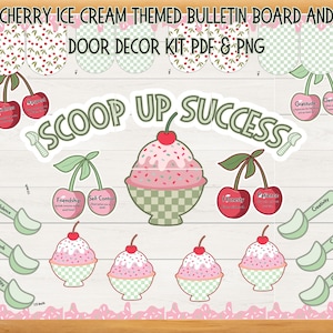 Cherry Bulletin Board Kit February Classroom Decoration Spring Holiday ...