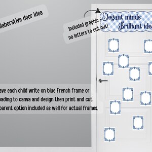 Spring Bulletin Board Kit Bundle, French Toile Theme, Blue Doodle ...