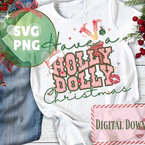Holly Dolly PNG, rosa Dolly png Country Musik png svg Dolly Weihnachten ...