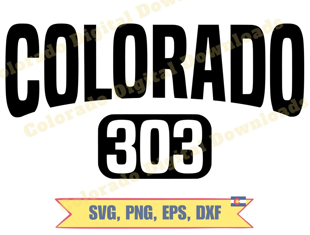 Colorado Logo Svg Sticker Colorado Word 303 Png Eps Pdf Jpg - Etsy