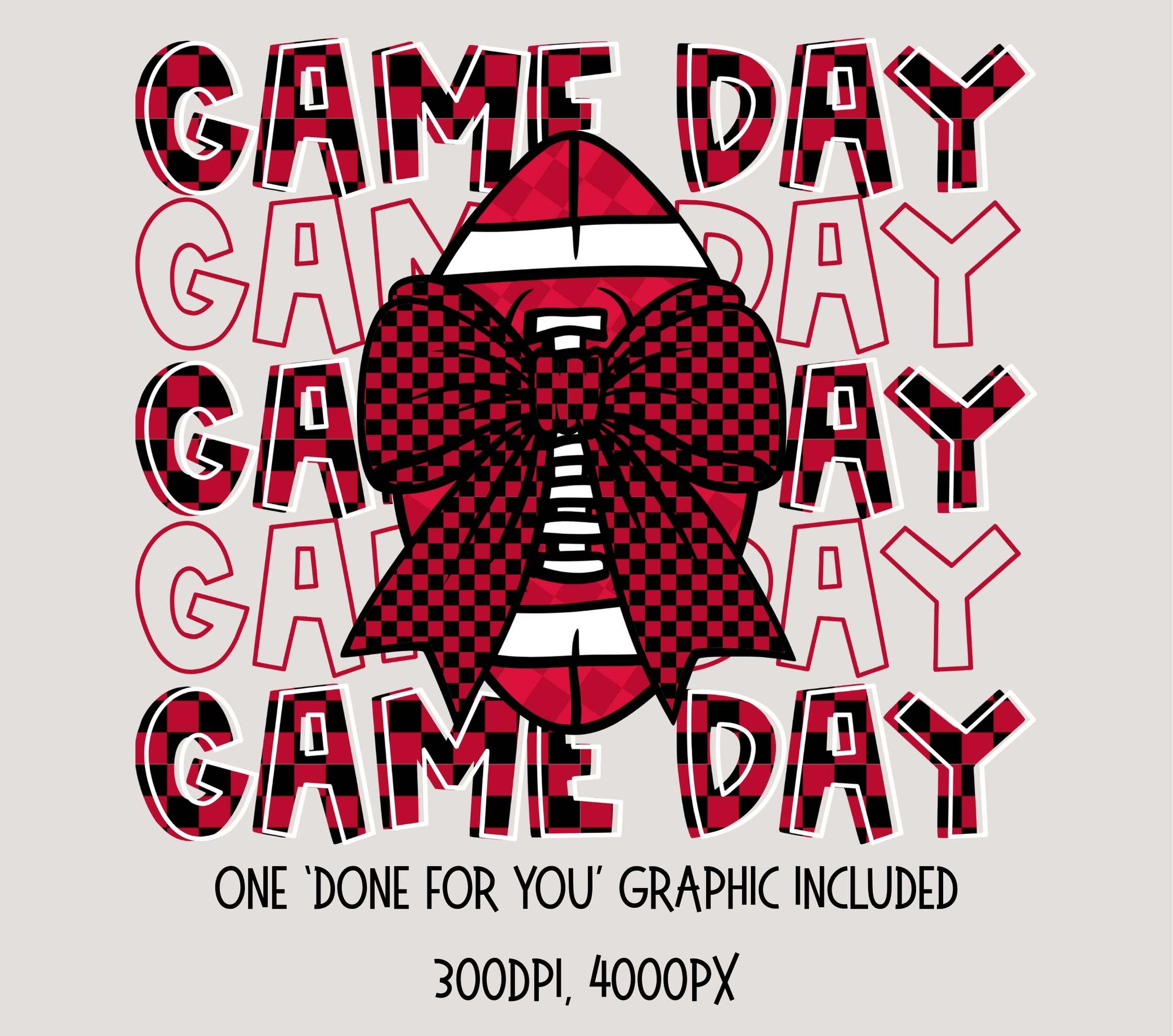 Team Spirit Alphabet PNG Bundle, Football Png Red & Black Checker ...