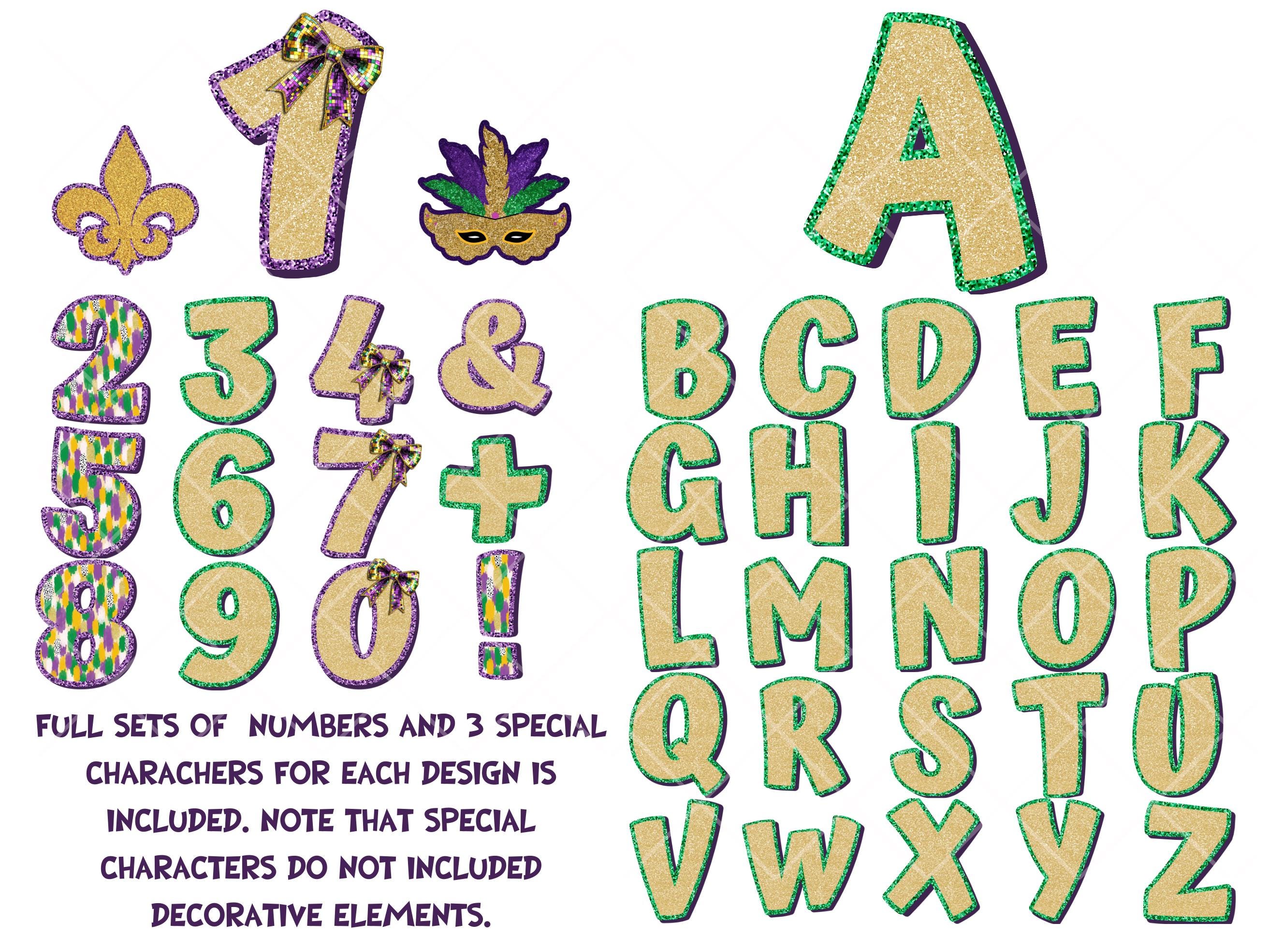 Mardi Gras Doodle Letters Png, Mardi Gras Clip Art, Glitter Mardi Gras ...