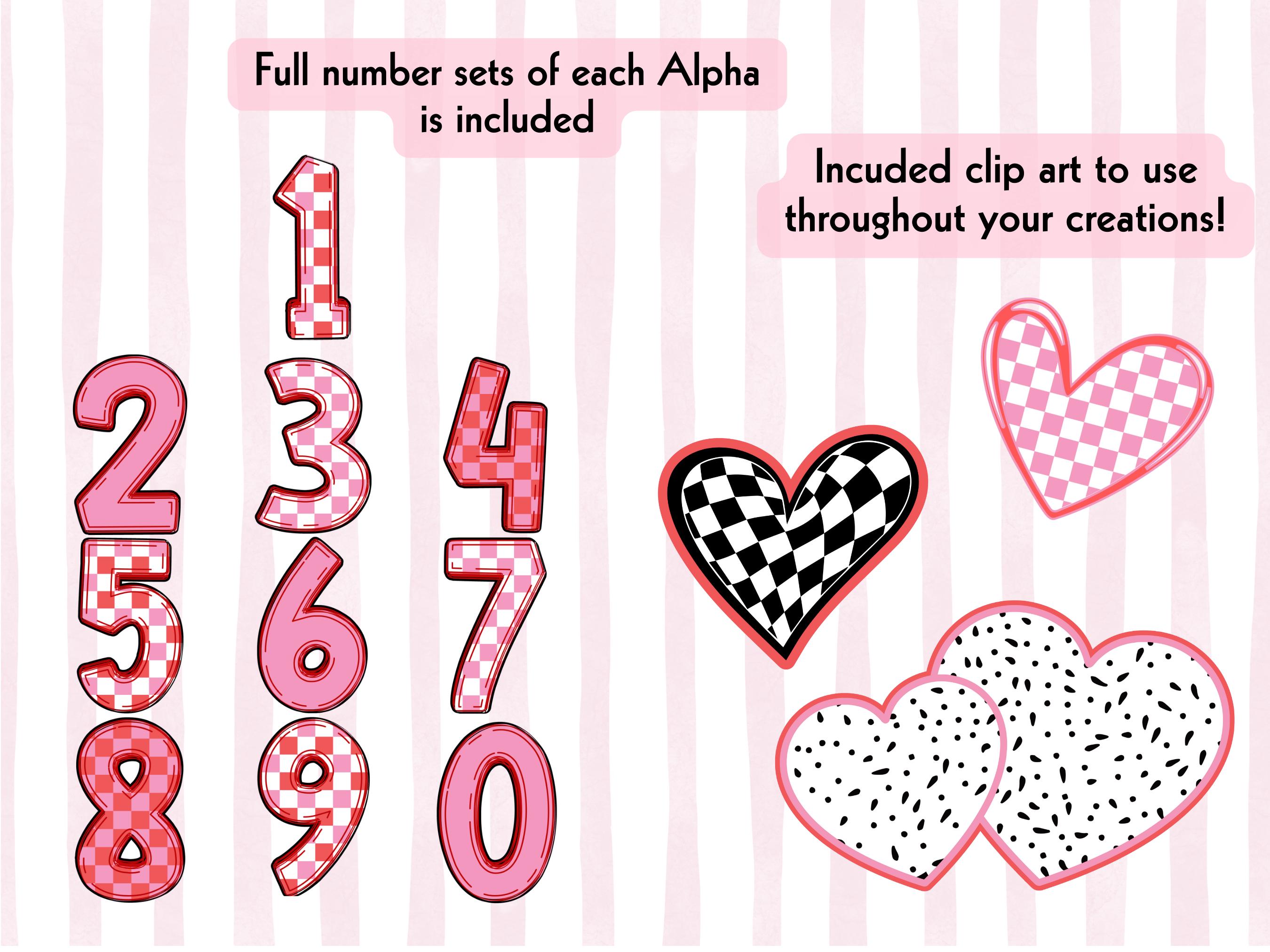 Valentine's Day Alphabet PNG, Valentines Letters Bundle, Valentines ...