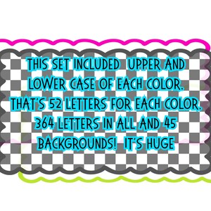 Colorful Checker Alphabet Bundle PNG, Upper & Lowercase, Alpha Doodle ...