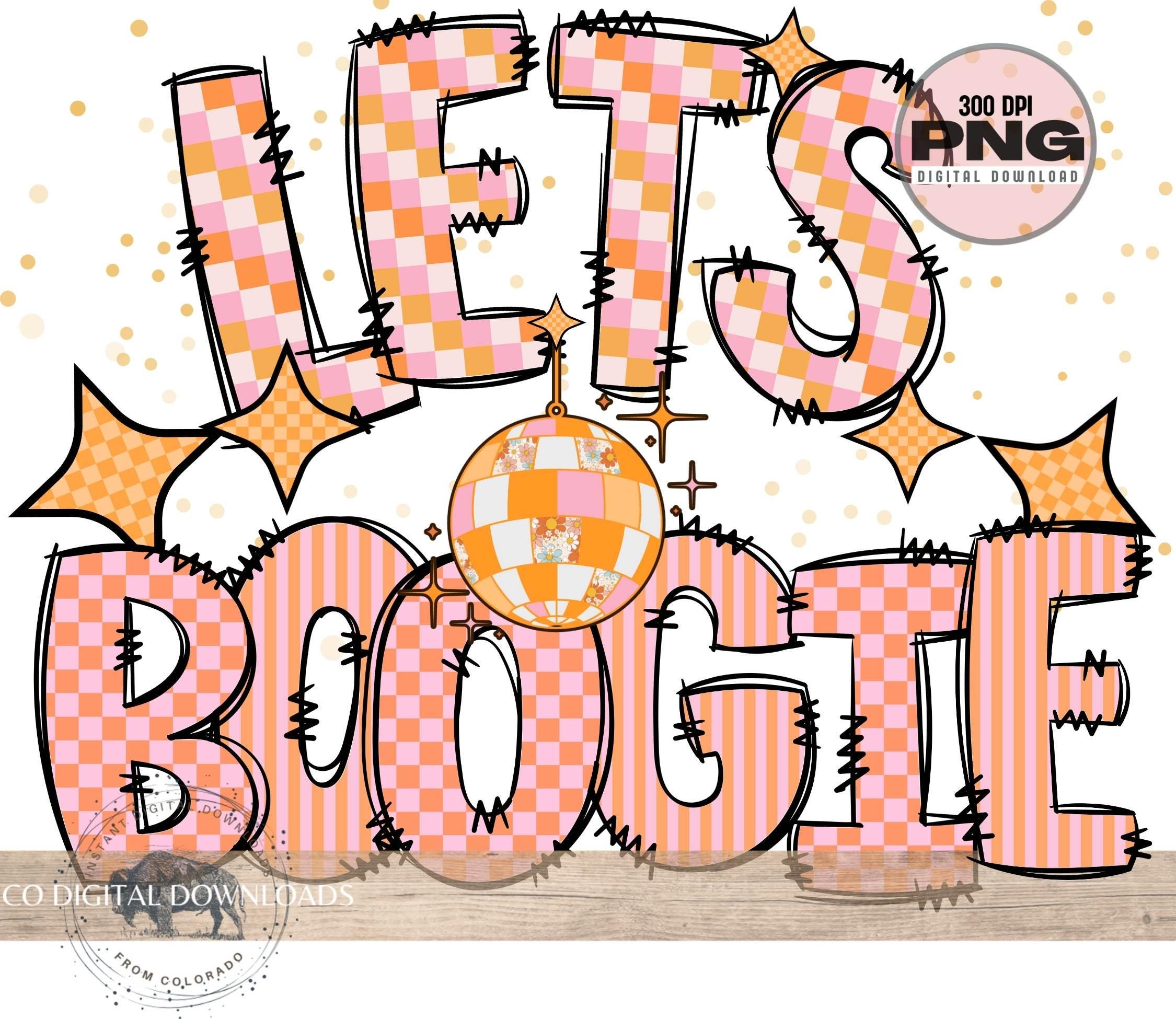 Disco Checker Alphabet PNG, Groovy Pink Doodle Bundle, Halloween Orange ...