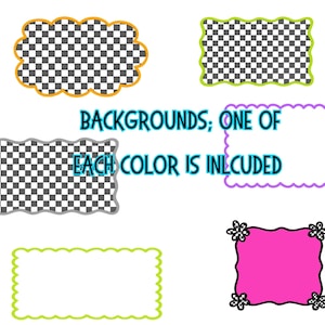 Colorful Checker Alphabet Bundle PNG, Upper & Lowercase, Alpha Doodle ...