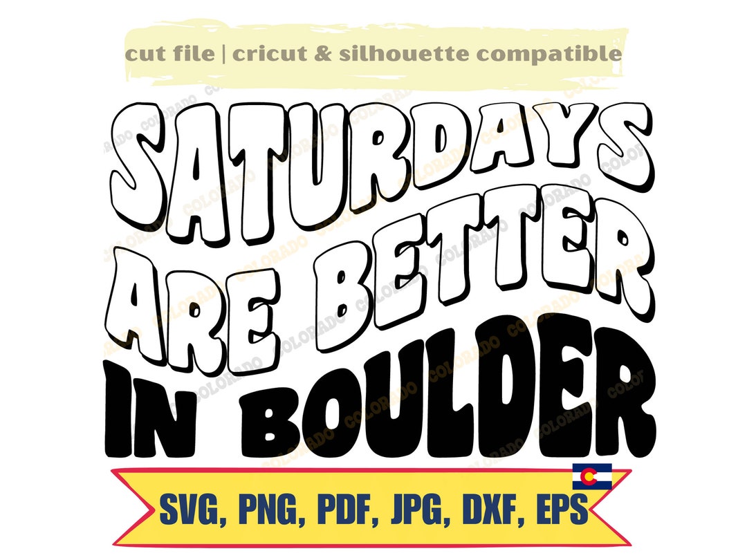 Boulder Colorado SVG PNG Eps Pdf Dxf Jpg, Cricut Svg File, Colorado ...
