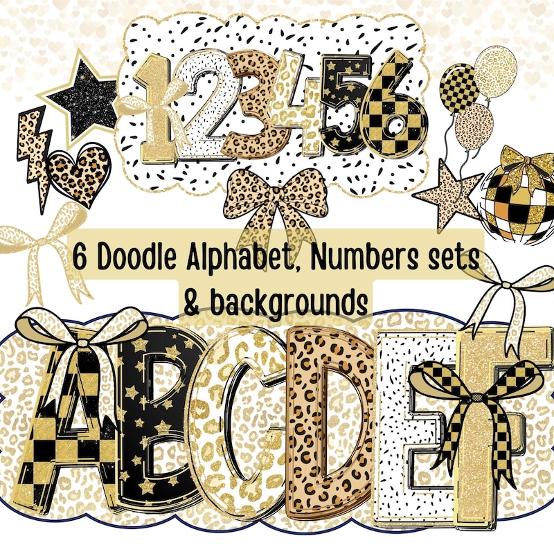 Glitter Black Font Png - Etsy