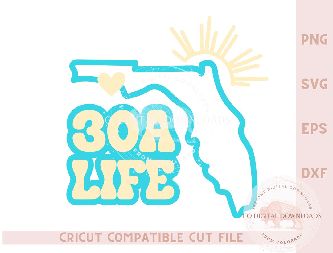 30A Florida SVG & PNG - Family Vacation Shirt Design, Seaside Print ...