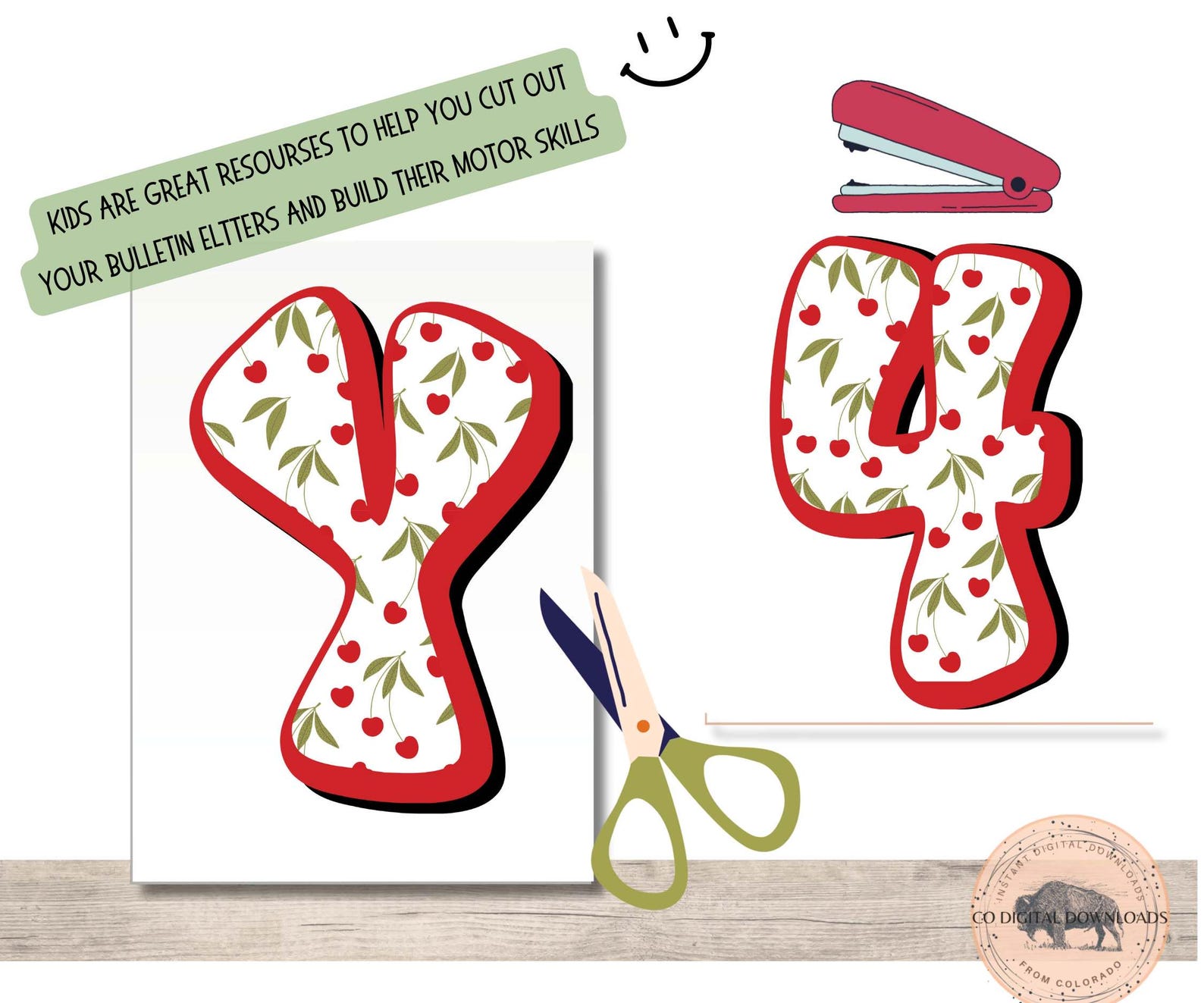 Summer Bulletin Board Kit PDF PNG, Cherry Checker Class Decoration ...
