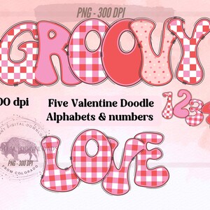 Valentine's Day Alphabet PNG, Valentines Letters Bundle, Valentines ...