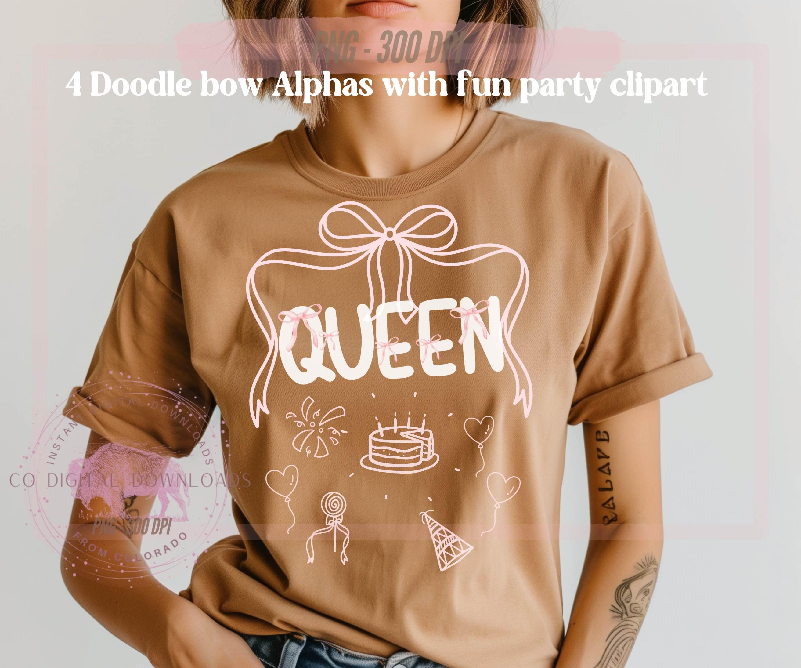 Preppy Bow Alphabet Png Bundle, Social Club Alpha Doodle Letters ...