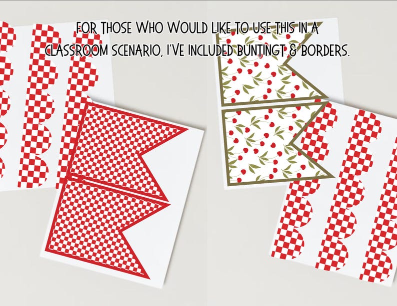 Summer Bulletin Board Kit PDF PNG, Cherry Checker Class Decoration ...