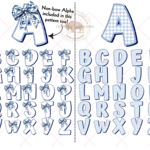 Blue Chinoiserie Alphabet Png Bundle, Easter Toile French Sublimation ...