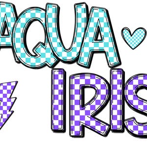 Checker Alphabet Bundle, Alpha Doodle Letters Png, Printable Checkered ...