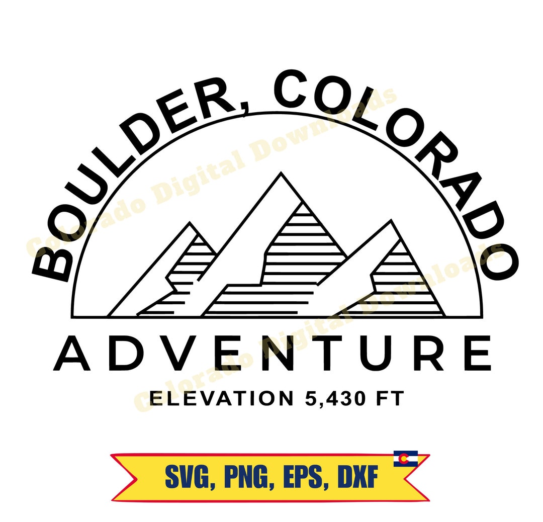 Boulder Colorado Adventure SVG Cricut Silhouette, Rocky Mountain ...