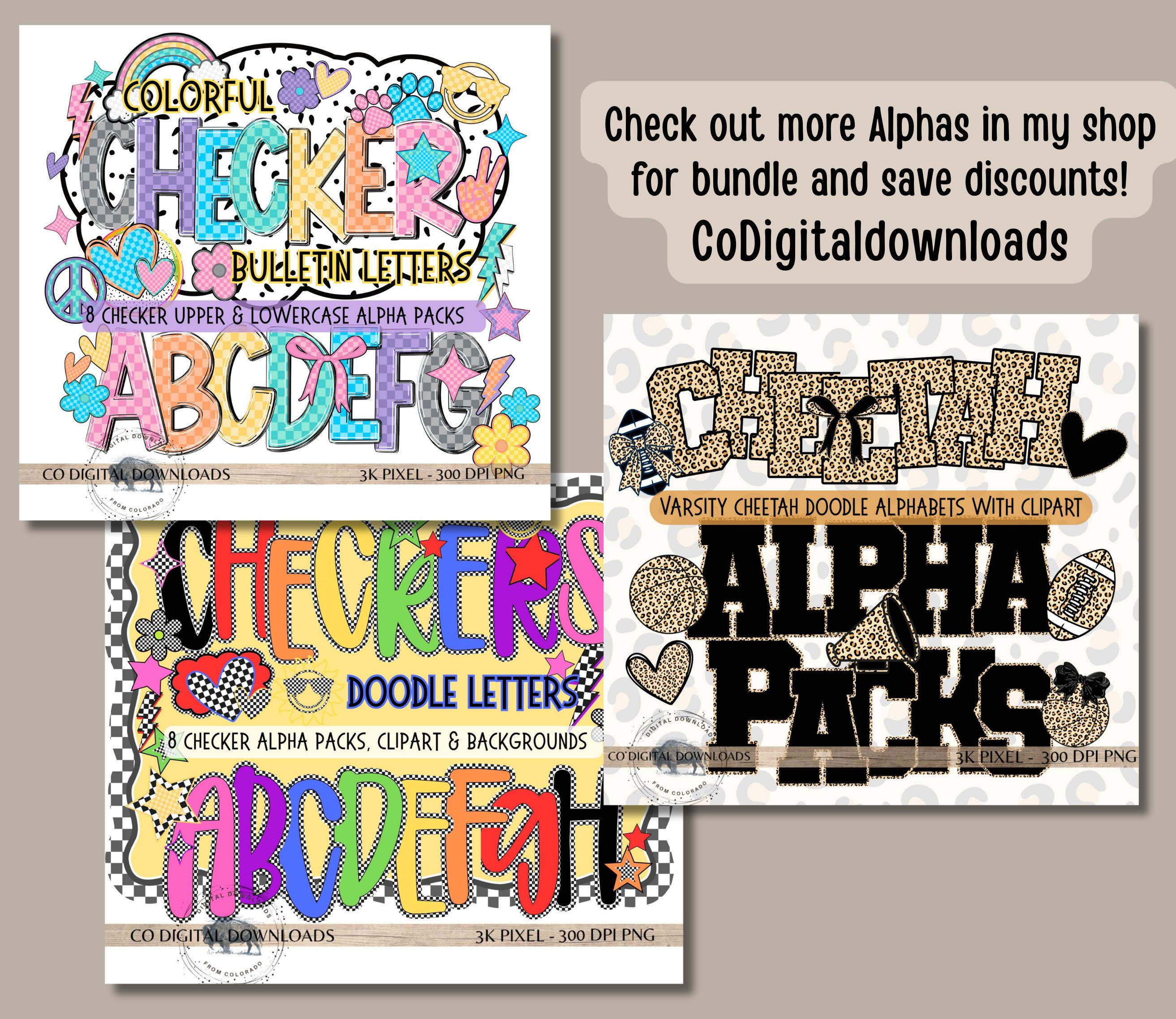Baby Bee Alphabet Bundle PNG, Spring Alpha Doodle Letters, Blue Yellow ...