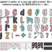 Colorful Alphabet Bundle PNG, Upper Lowercase, Preppy Alpha Doodle ...