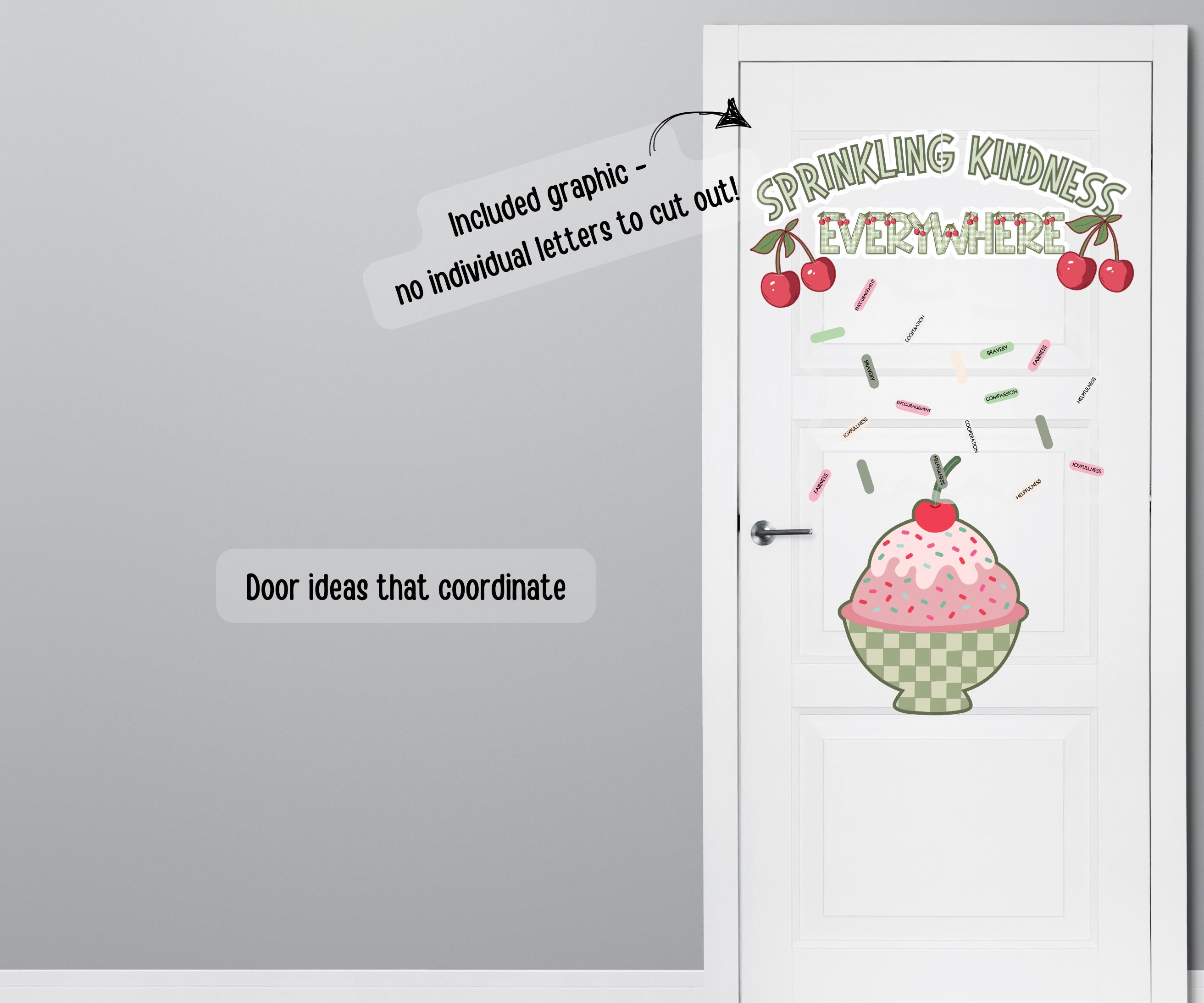 Cherry Bulletin Board Kit February Classroom Decoration Spring Holiday ...