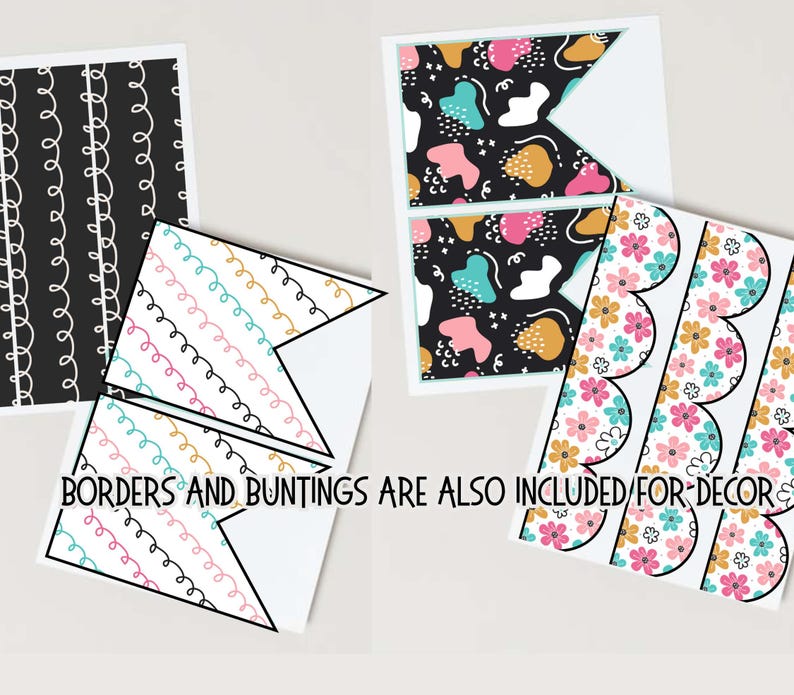 Colorful Alphabet Bundle PNG, Upper Lowercase, Preppy Alpha Doodle ...