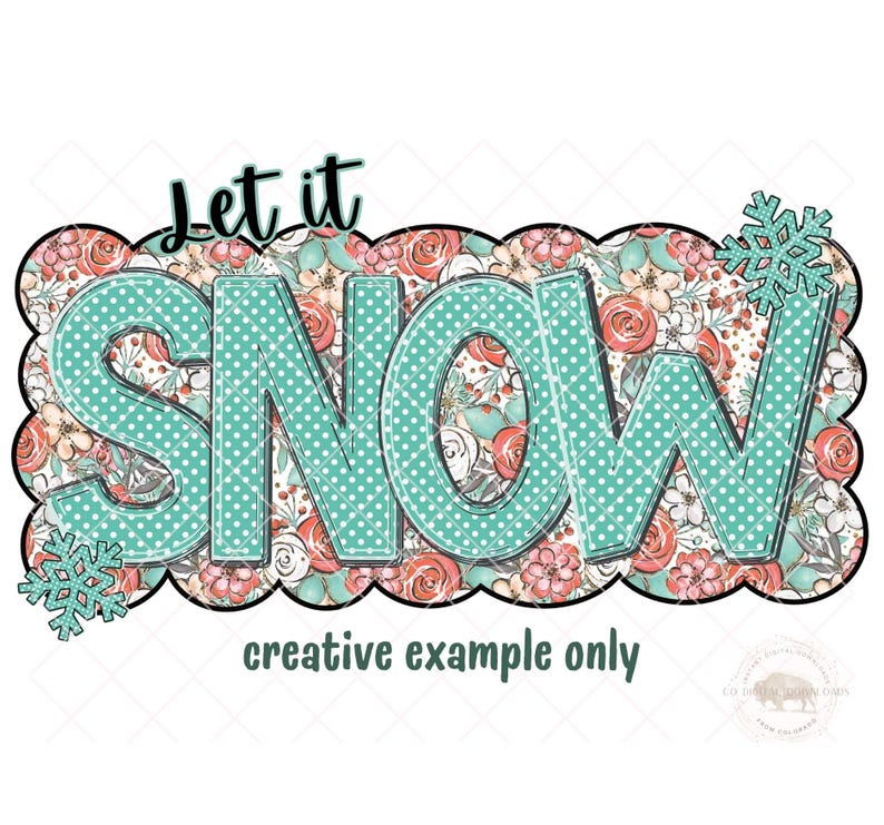 Winter Alphabet Png Bundle, Snowboard Alpha Doodle Letters, Red Aqua ...
