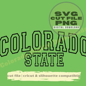 Colorado State Arch Svg Colorado Varsity Font Svg Png Colorado Outline ...