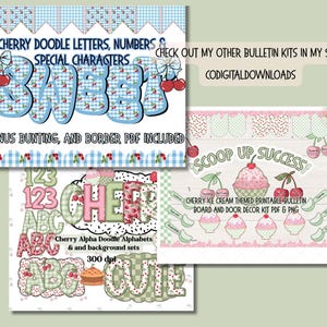 Summer Bulletin Board Kit PDF PNG, Cherry Checker Class Decoration ...