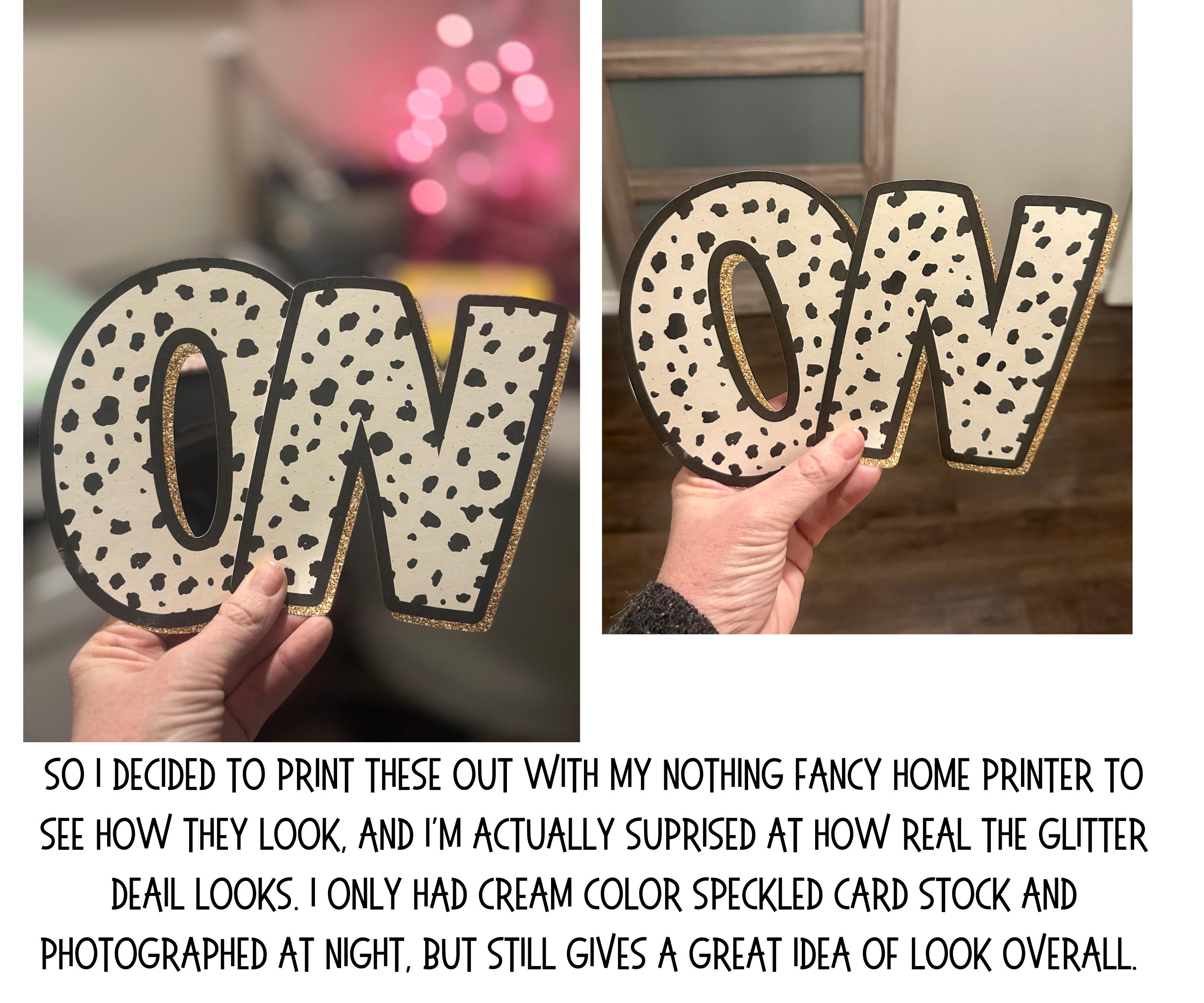 Dalmatian Doodle Letters PNG, Alpha Pack PNG, Gold Glitter Font, Custom ...