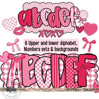 Black and White Checker Alphabet PNG | Digital Download | Full Alphabet ...