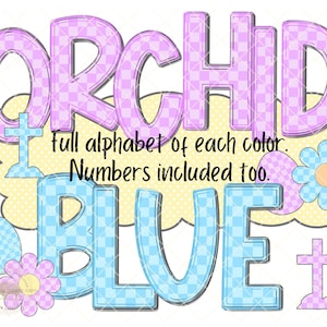Pastel Checker Alphabet Bundle, Baby Alpha Doodle Letters Png ...